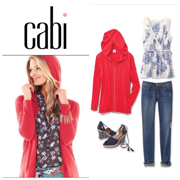 CAbi | Sweaters | Cabi Style 537 Beachcomber Hoodie Cardigan | Poshmark